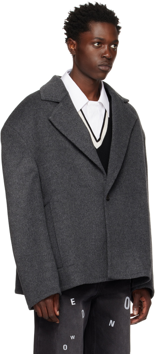 We11done Gray Oversized Jacket We11done