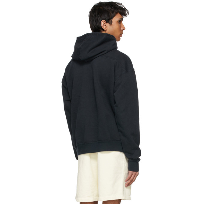 Rhude SSENSE Exclusive Black Logo Cursive Hoodie Rhude