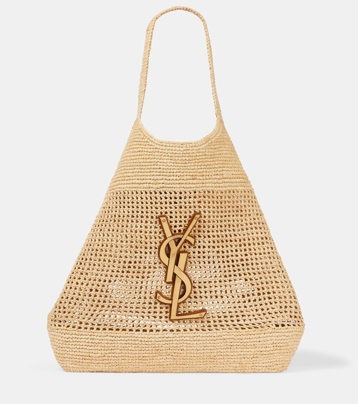 Saint Laurent Icare crochet raffia shopping bag Saint Laurent