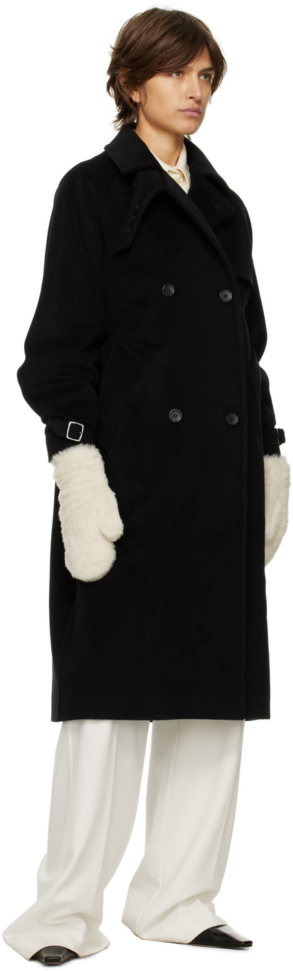 Max Mara White Detachable Mittens Max Mara