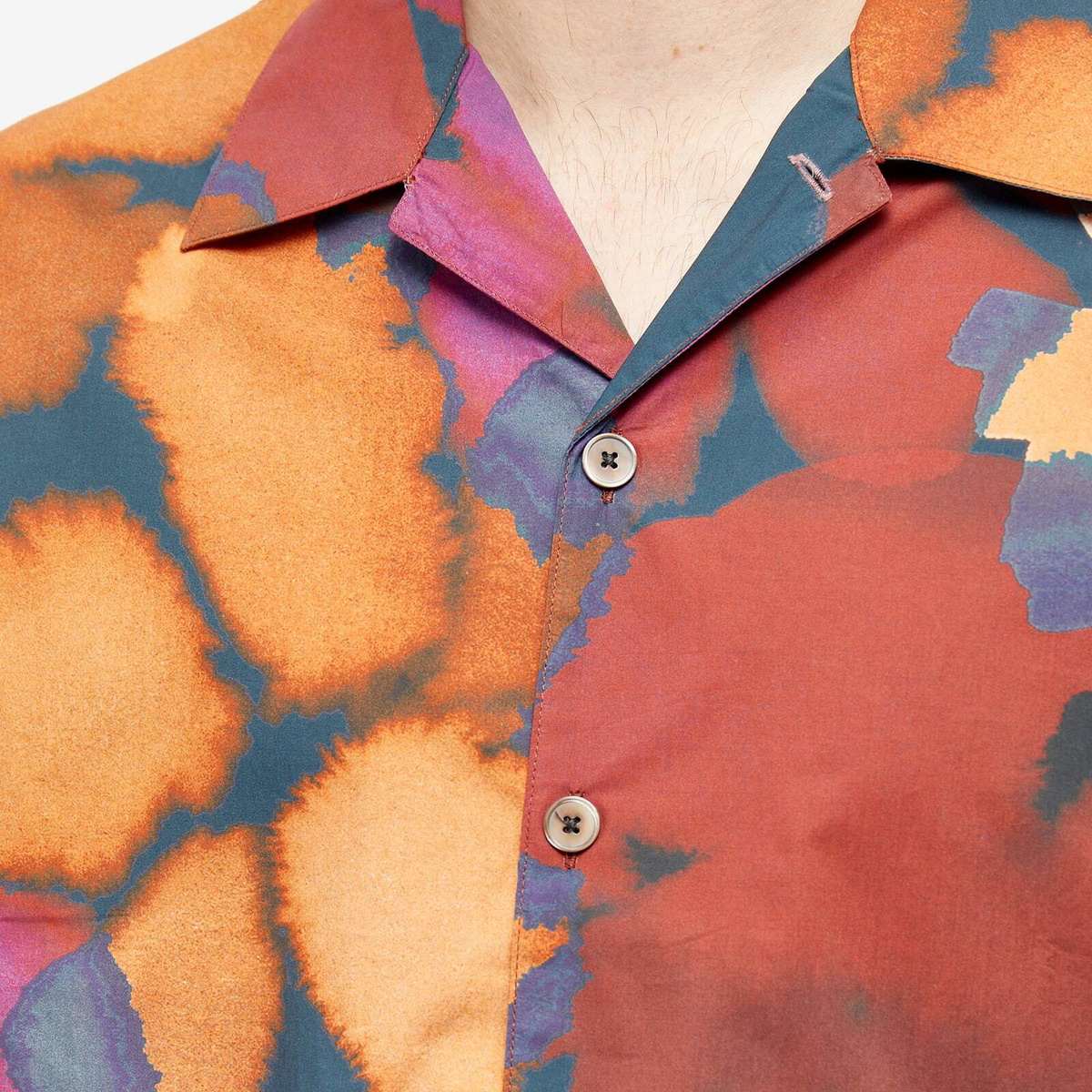 Paul Smith Men's Floral Vacation Shirt in Blue Paul Smith