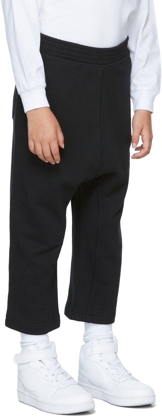 MM6 Maison Margiela Kids Black Dropped Inseam Lounge Pants MM6 Maison ...