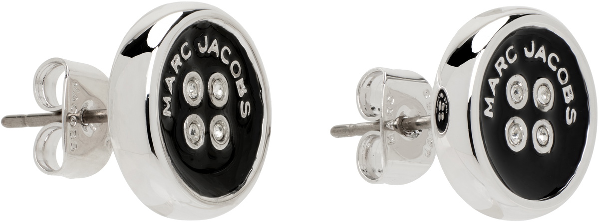 Marc Jacobs Silver The Button Stud Earrings