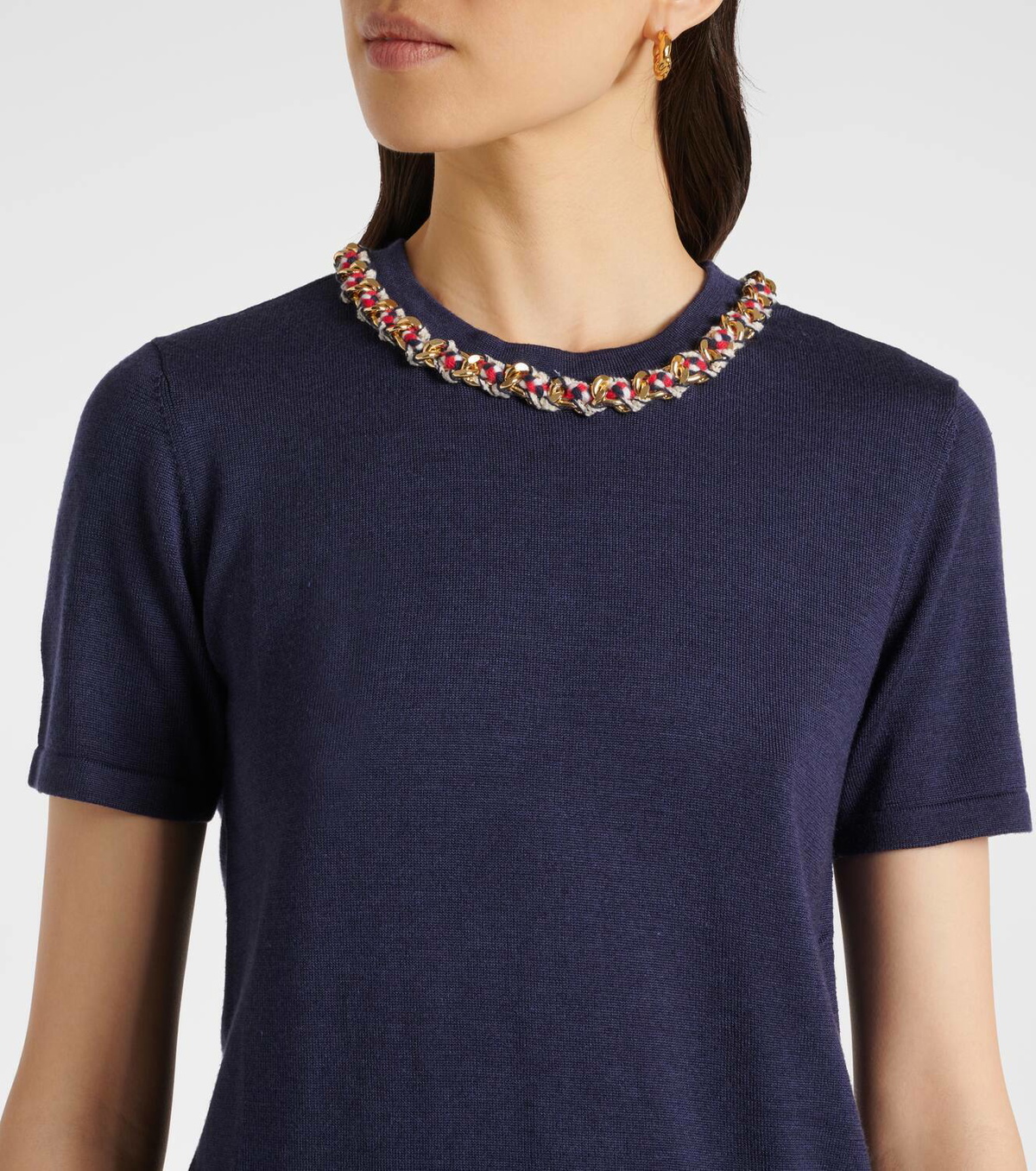 Carolina Herrera Embellished wool and silk sweater Carolina Herrera