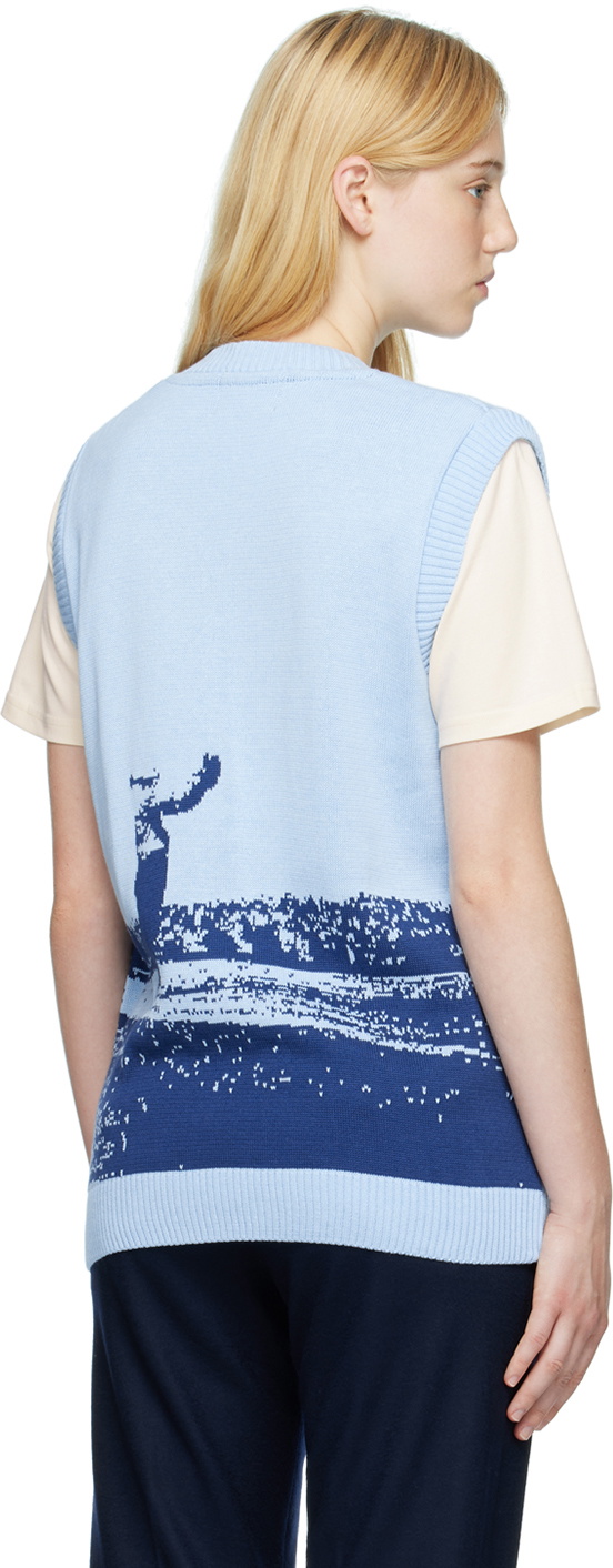 Manors Golf Blue Graphic Vest Manors Golf