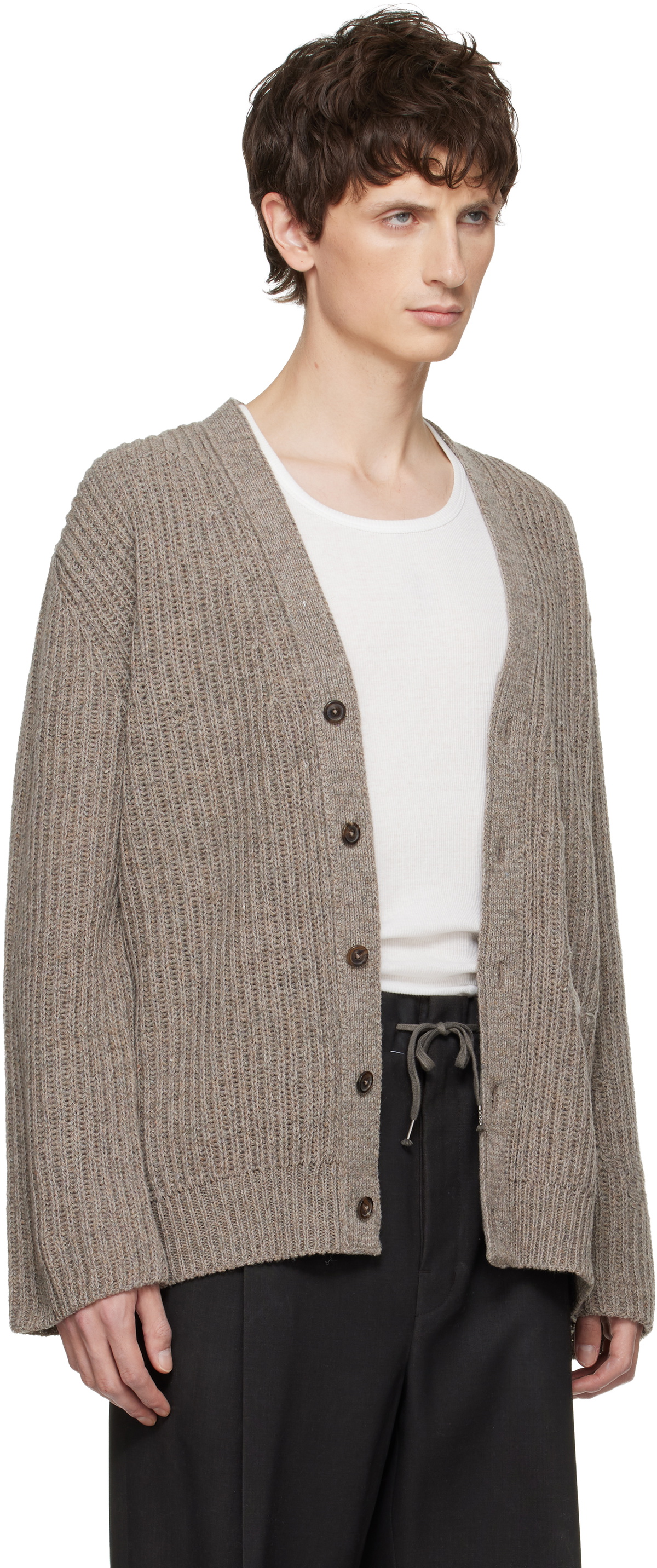 Maison Margiela Beige Wool Cardigan Maison Margiela