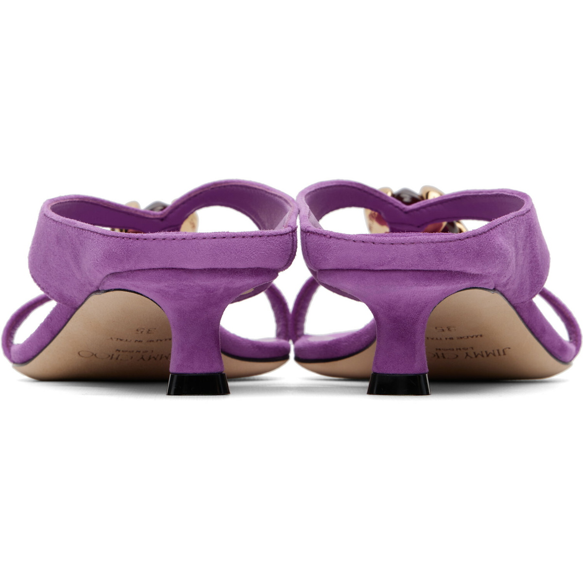 Jimmy Choo Purple Emeri Stone 35 Heeled Sandals Jimmy Choo