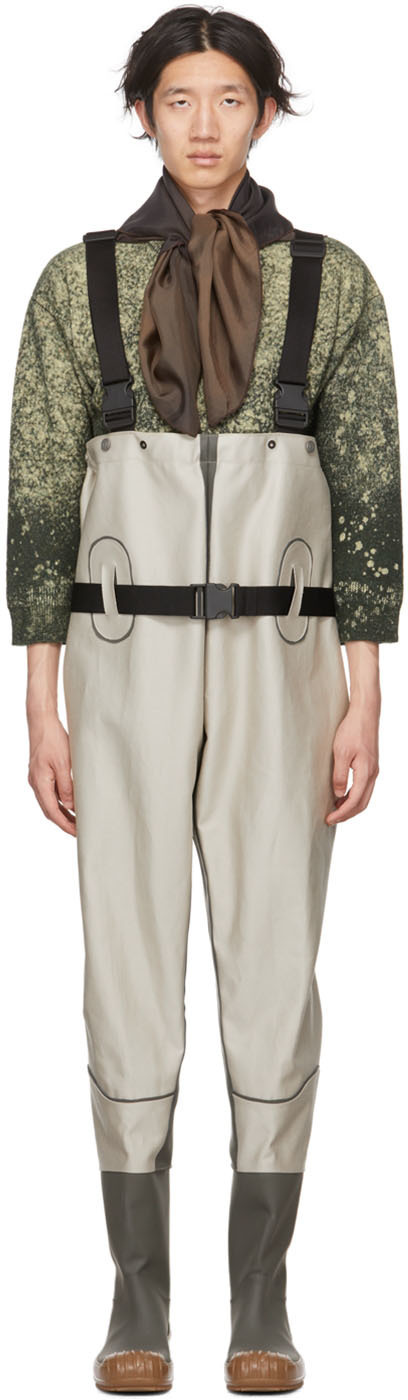 Maison Margiela Off-White Leather Waders Maison Margiela
