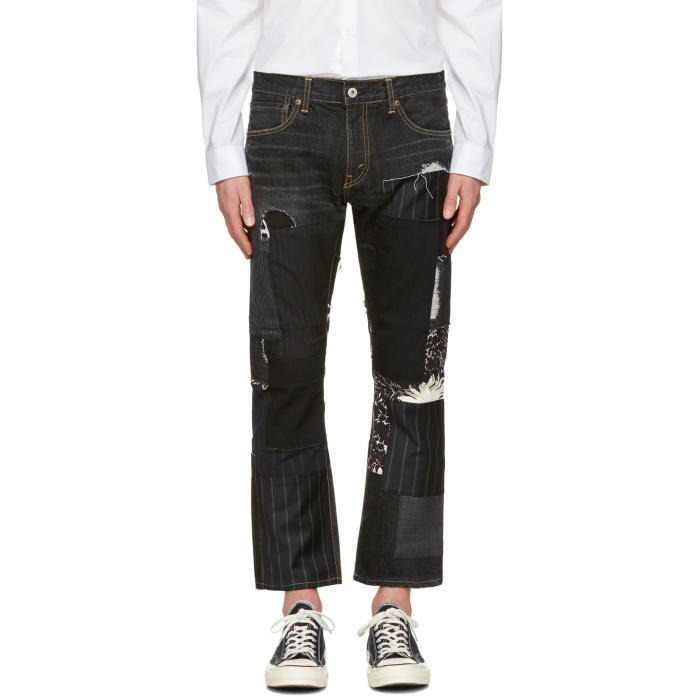 Junya Watanabe Black Patchwork Jeans Junya Watanabe