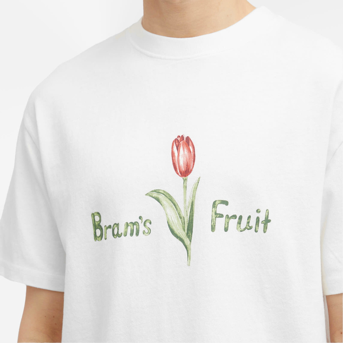 Bram's Fruit Men's Tulip Aquarel T-Shirt in White Bram's Fruit