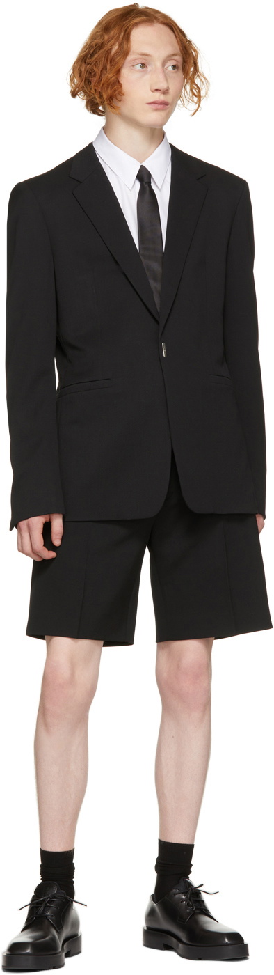 Givenchy Black Embossed Logo Neck Tie Givenchy