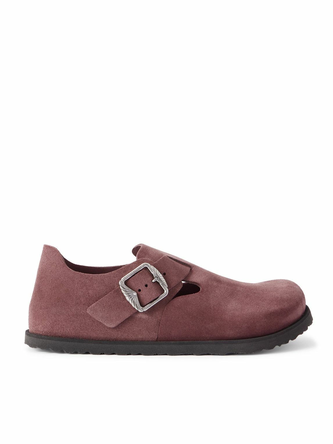 BIRKENSTOCK 1774 - London Suede Clogs - Burgundy Birkenstock 1774