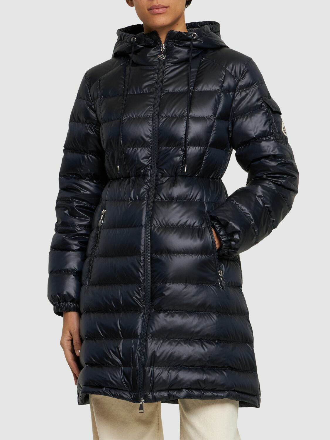 MONCLER - Amintore Nylon Long Down Jacket Moncler