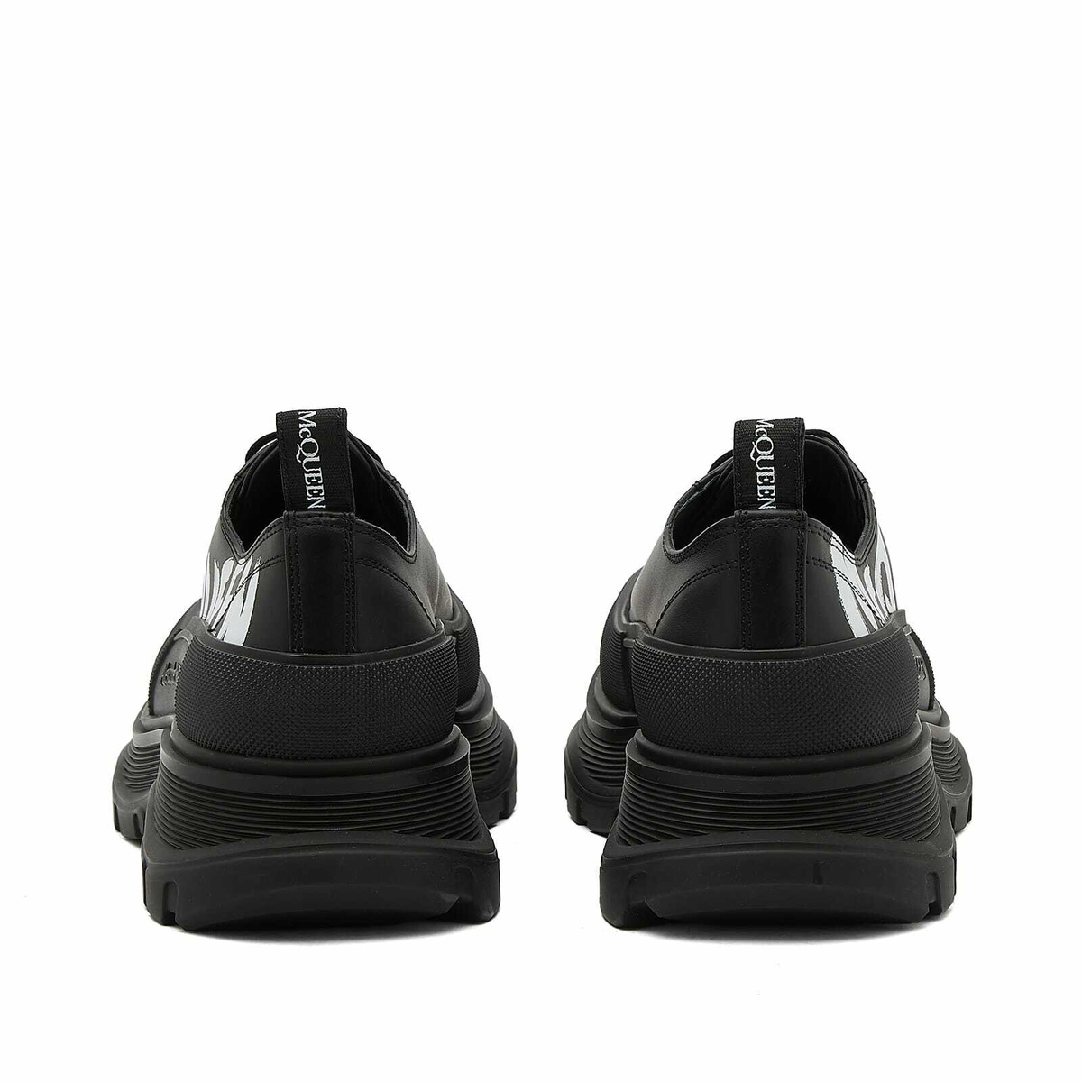 Alexander McQueen Men's Tread Graffiti Logo Shoe in Black/White ...