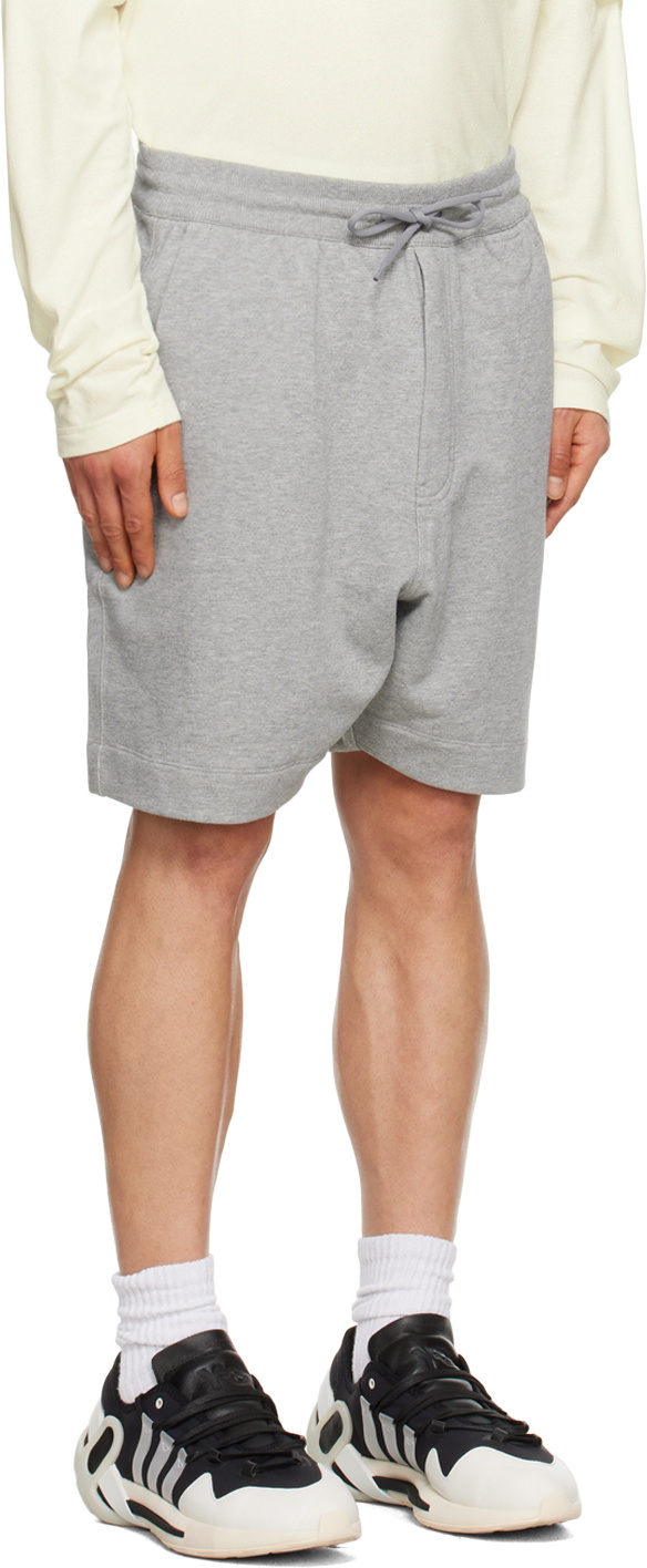 Y-3 Gray Drawstring Shorts Y-3