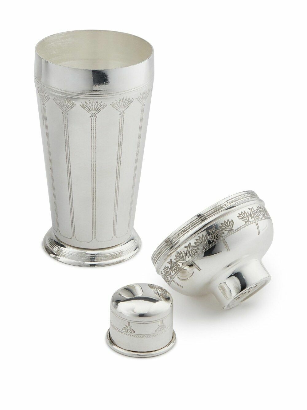 Soho Home Silver-Tone Rochester Engraved Cocktail Shaker Soho Home