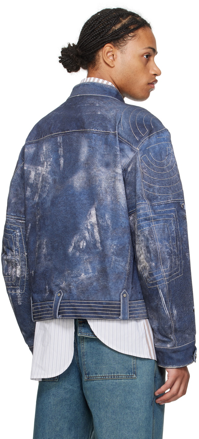 Andersson Bell Blue Zen Trompe L'œil Rider Denim Jacket Andersson Bell