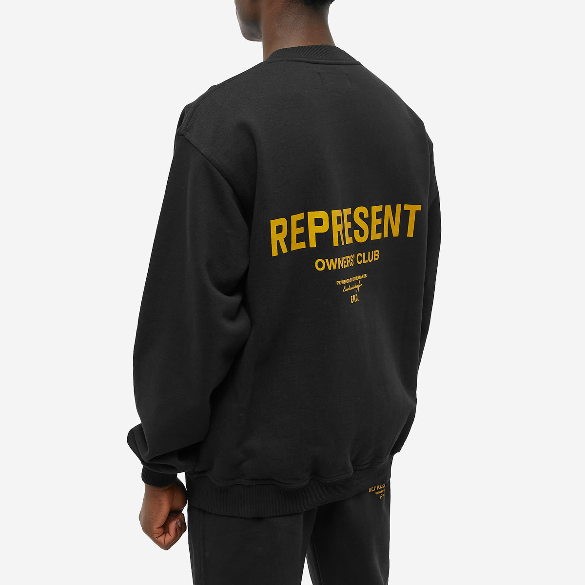 Represent Men's Owners Club Crew Sweat in Black Represent