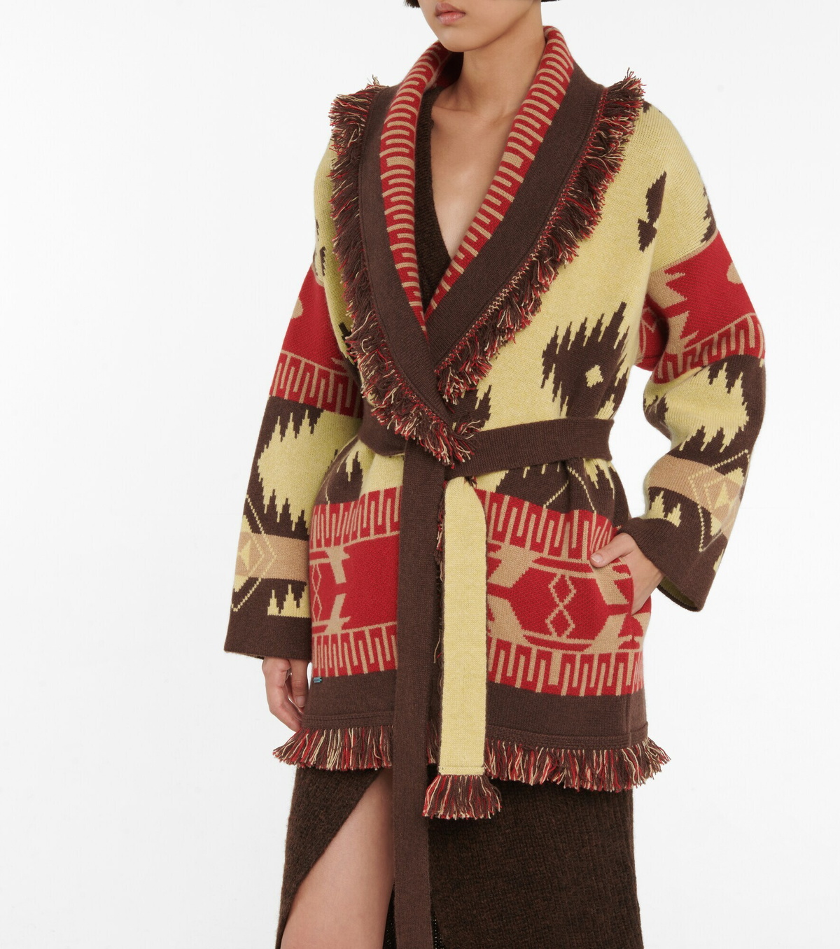 Alanui - Icon Jacquard cashmere cardigan Alanui