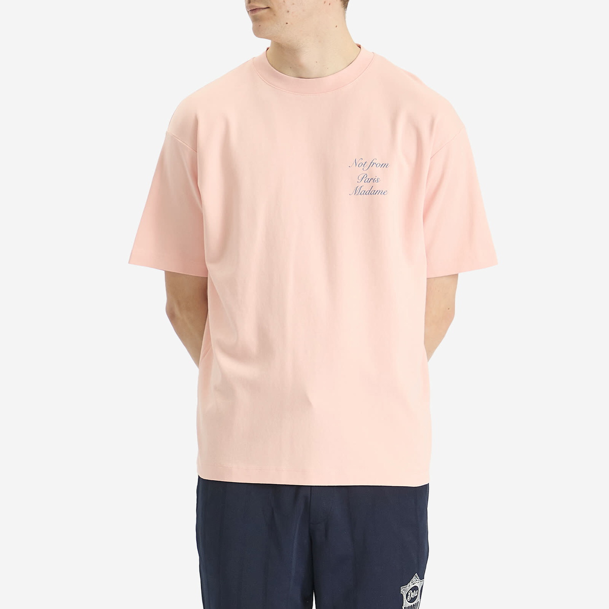 Drôle de Monsieur Men's Cursive Not From Paris Madame Slogan T-Shirt in ...