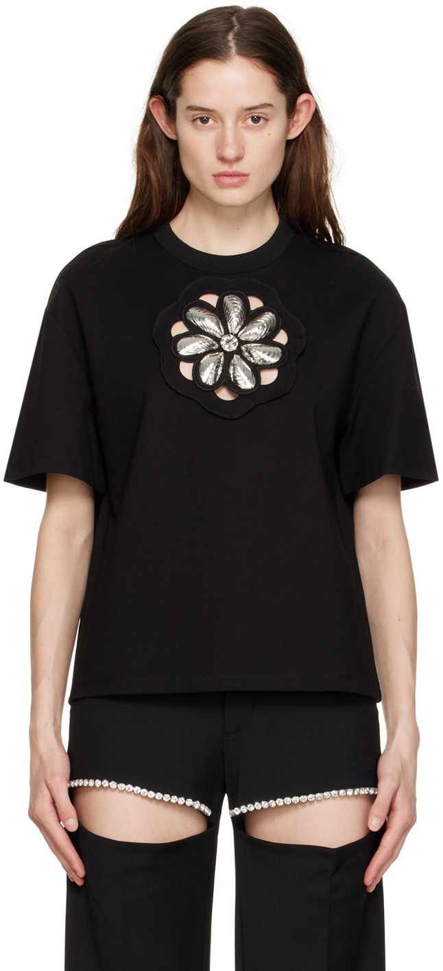 AREA Black Mussel Flower T-Shirt AREA