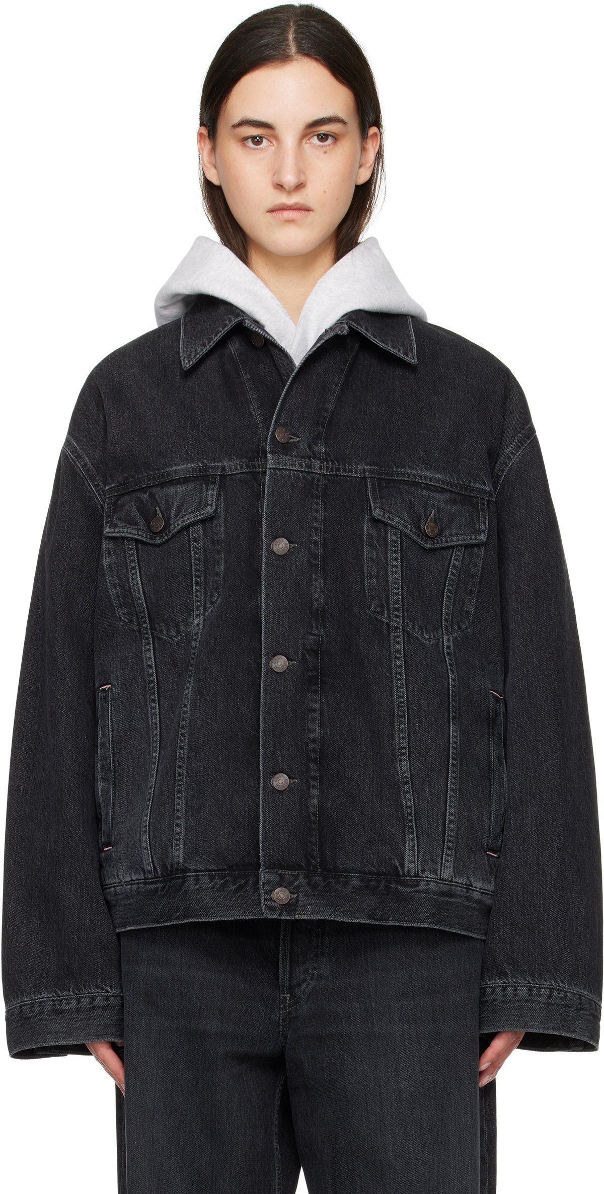 Acne Studios Black Relaxed Fit Denim Jacket Acne Studios