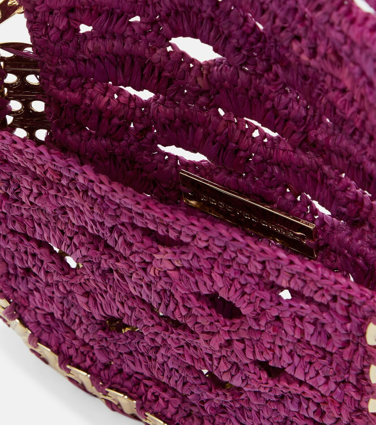 Paco Rabanne - Embellished raffia shoulder bag Paco Rabanne