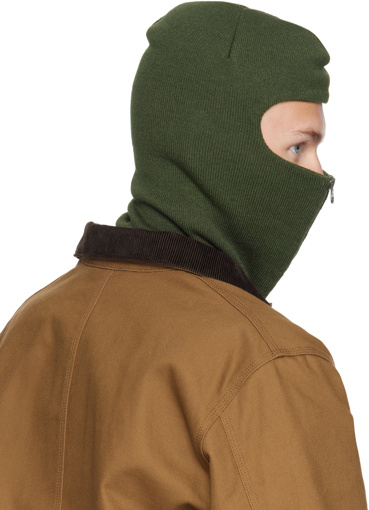 Carhartt Work In Progress Green Zip Mask Balaclava Carhartt WIP