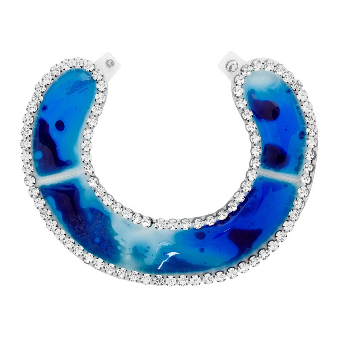 Christopher Kane Blue Gel and Crystal Collar Christopher Kane