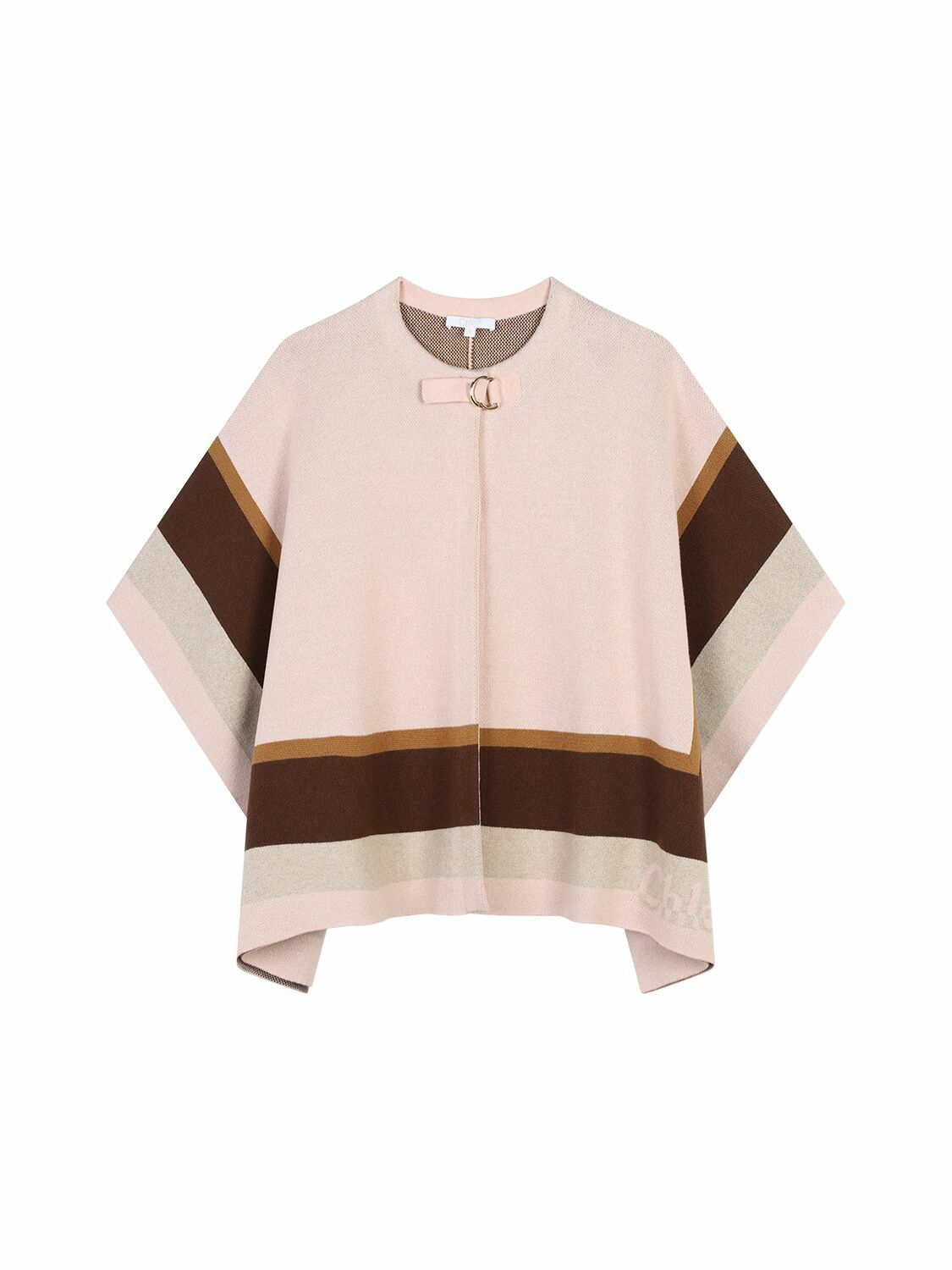 CHLOÉ Cotton & Wool Knit Cape Chloe