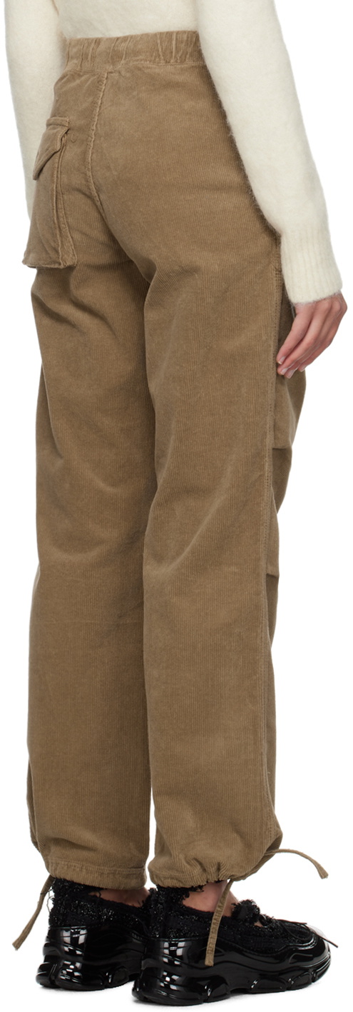 GANNI Tan Drawstring Trousers GANNI