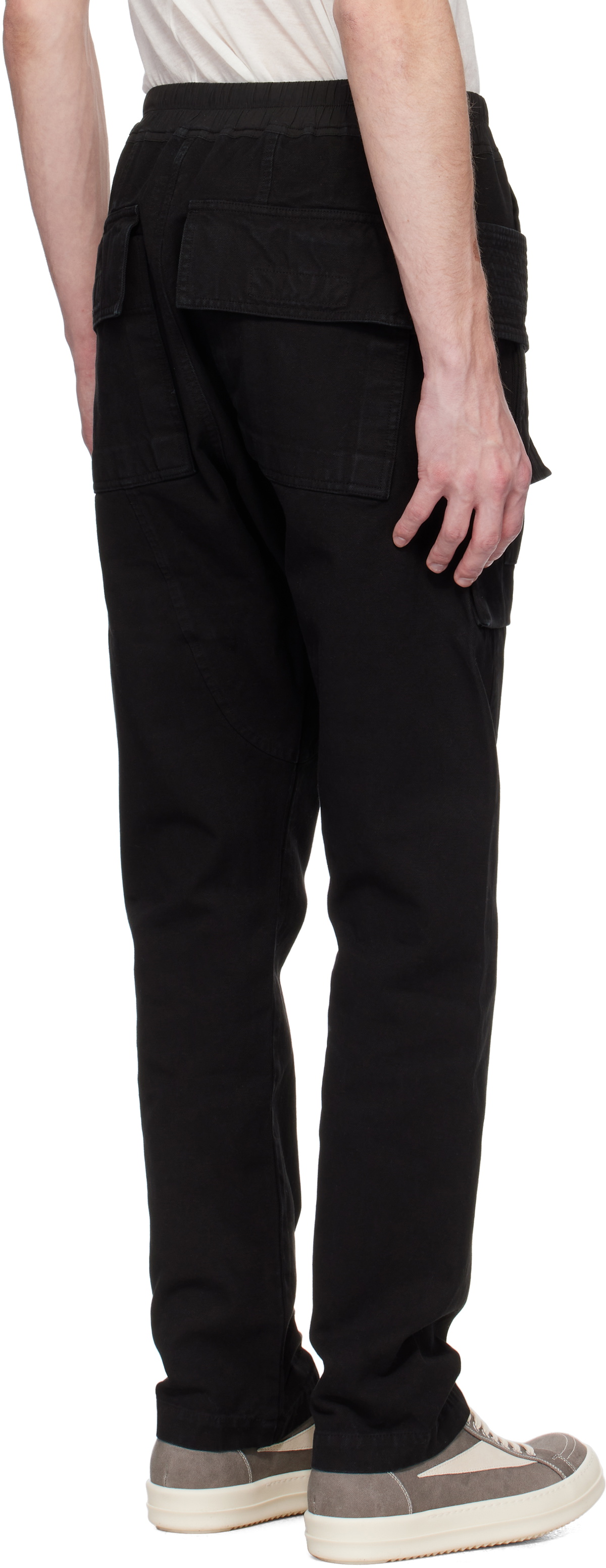 Rick Owens DRKSHDW Black Hollywood Creatch Drawstring Cargo Pants Rick ...