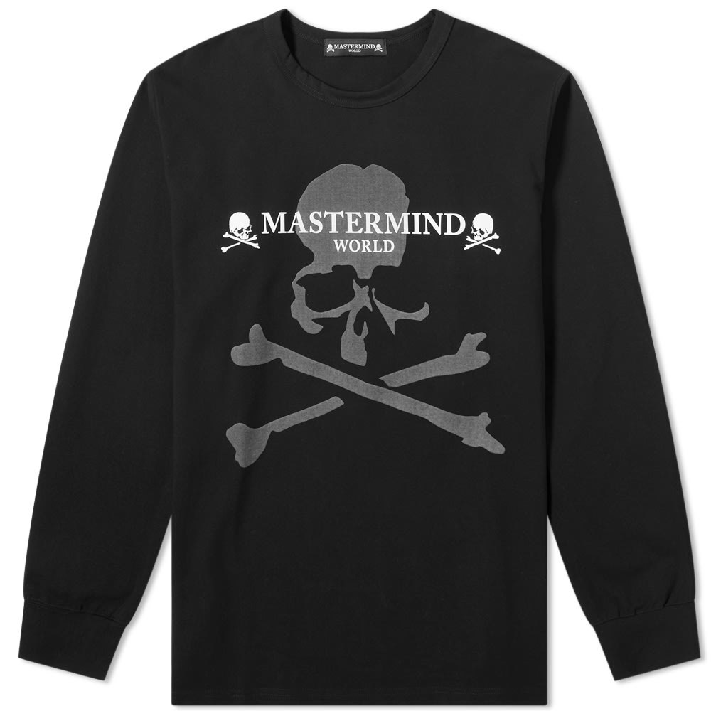 MASTERMIND WORLD Reflective Skull Logo Long Sleeve Tee MASTERMIND WORLD