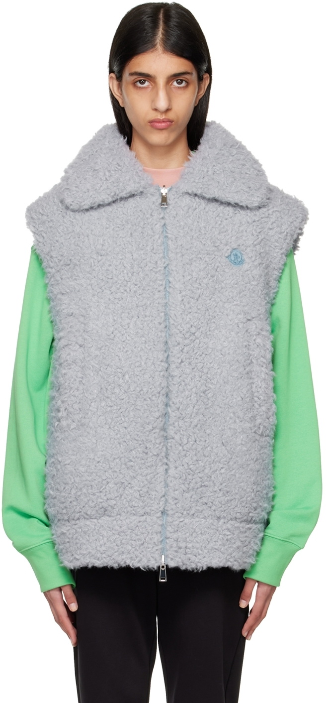 Moncler Blue Reversible Down Vest Moncler