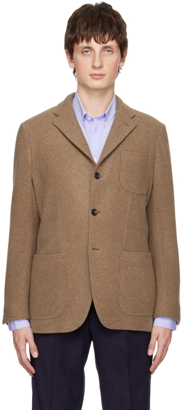 Ring Jacket Tan Brushed Blazer