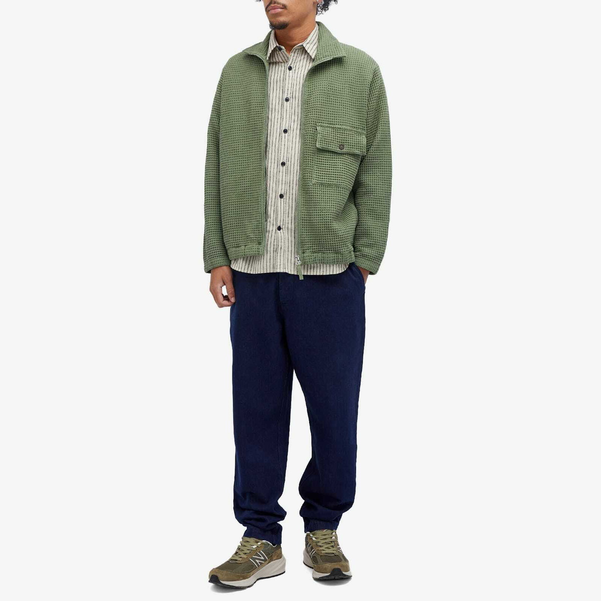 Universal Works Men's Denim Military Chinos in Indigo Universal Works