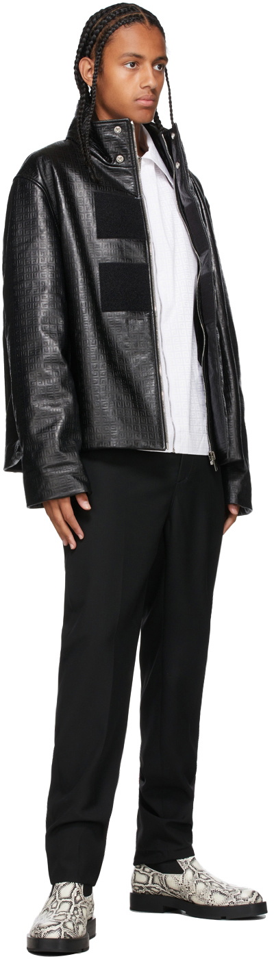 Givenchy Black Filled Logo Biker Jacket Givenchy