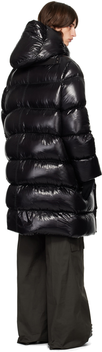 Rick Owens Black Porterville Hooded Liner Down Coat Rick Owens