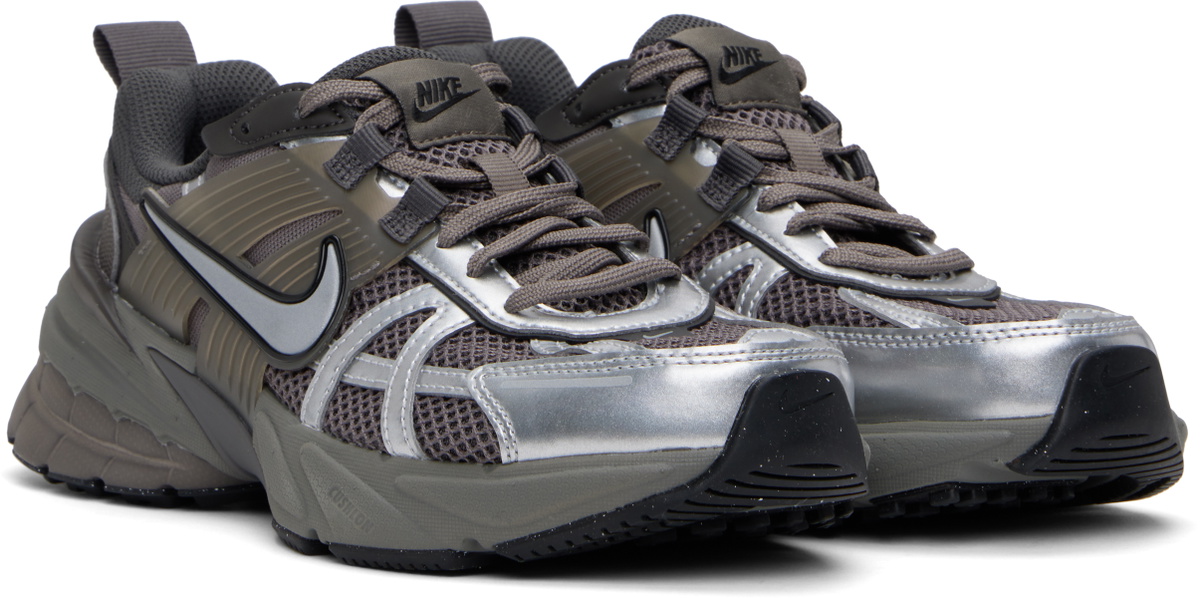 Nike Gray & Silver V2K Run Sneakers Nike