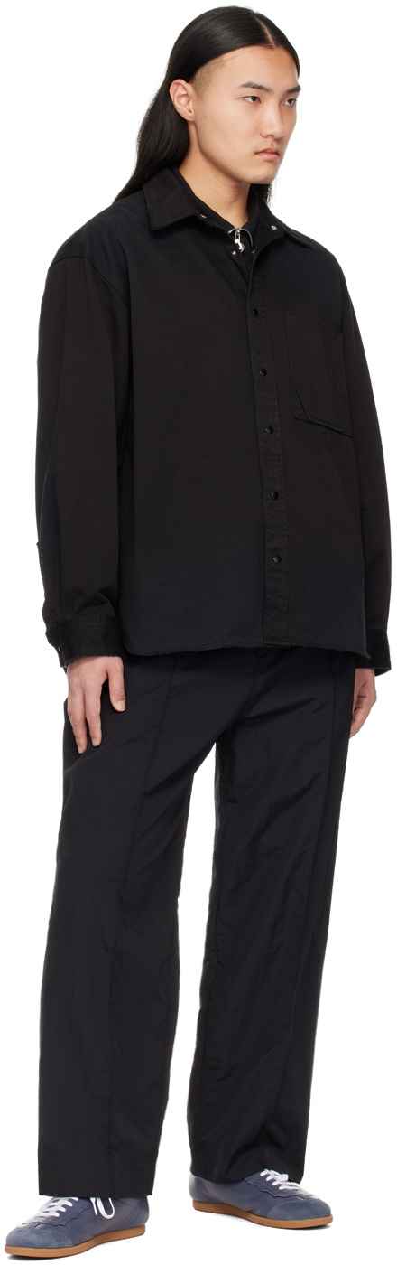 Solid Homme Black Sandwashed Shirt Solid Homme