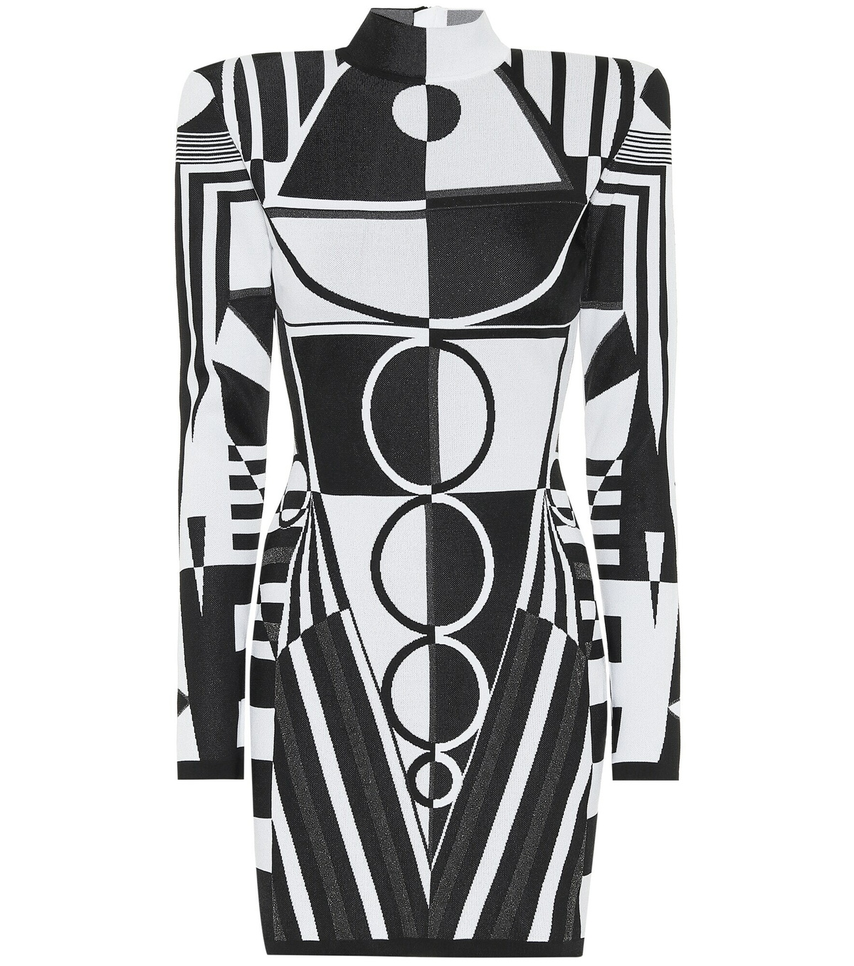 Balmain - Geometric stretch-knit minidress Balmain