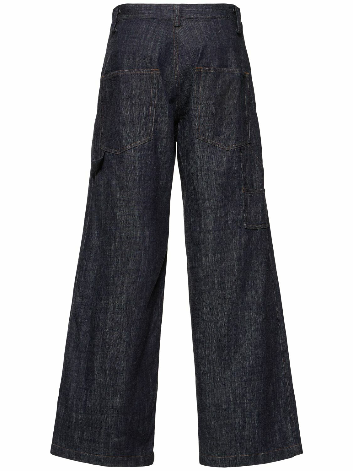 YOHJI YAMAMOTO Loose Denim Paneled Ko-work Pants Yohji Yamamoto