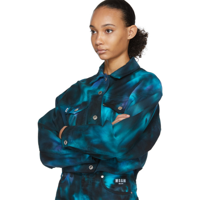MSGM Navy Tie-Dye Jacket MSGM