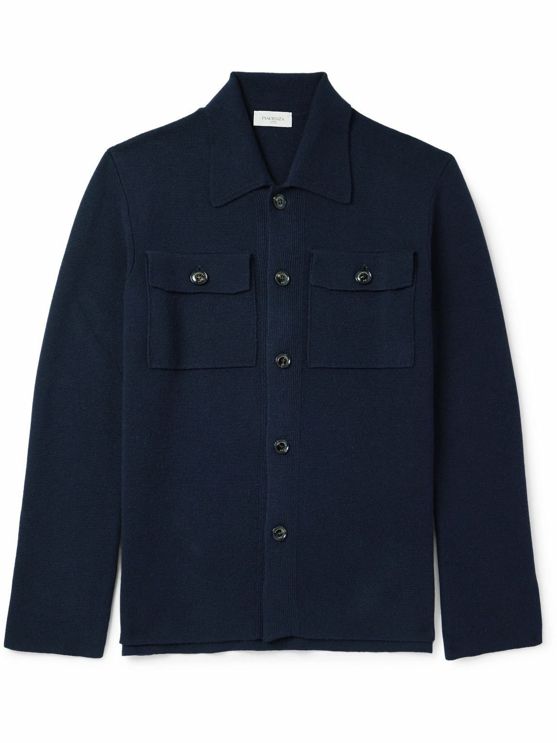 PIACENZA 1733 - Wool Overshirt - Blue Piacenza Cashmere