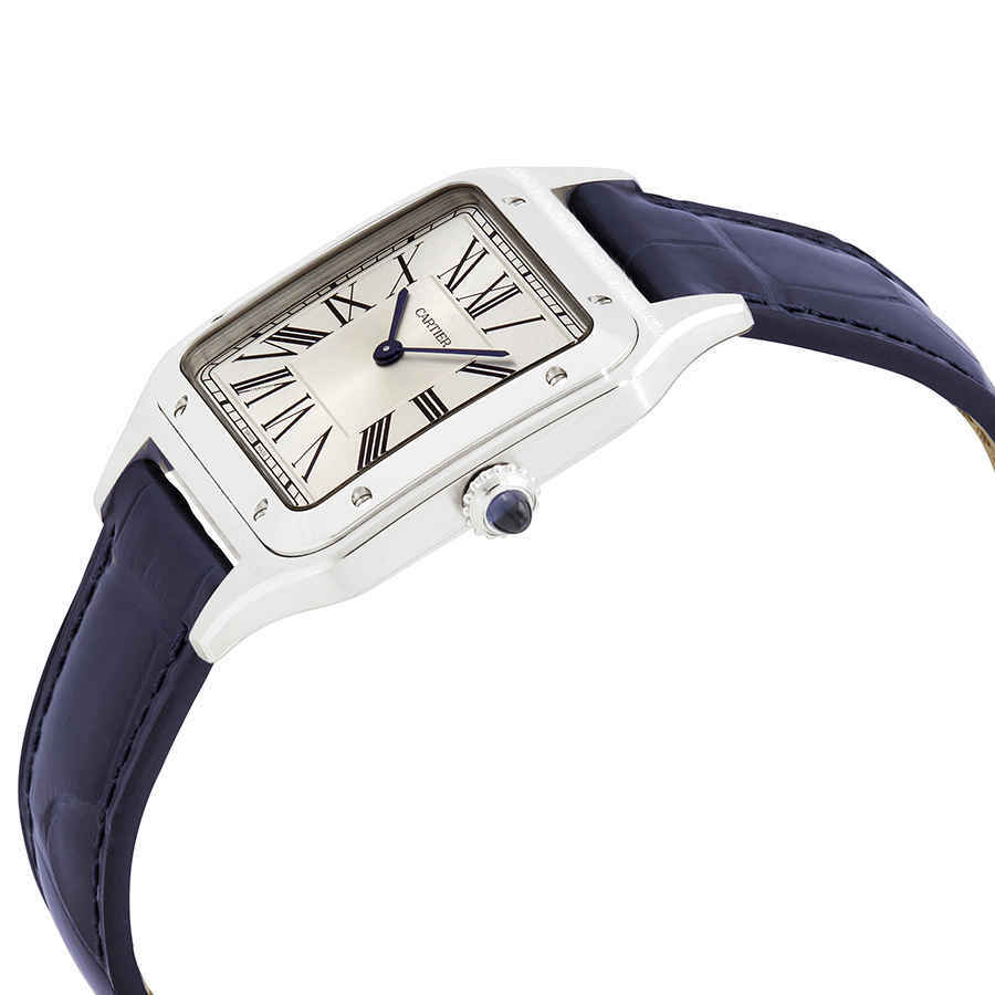 Cartier Santos-Dumont Quartz Silver Dial Mens Watch WSSA0022 Cartier