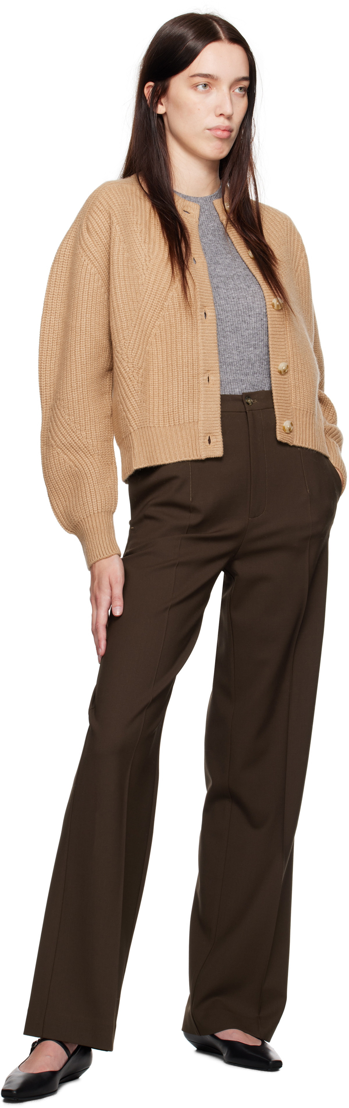 Loulou Studio Brown Manoa Cardigan Loulou Studio