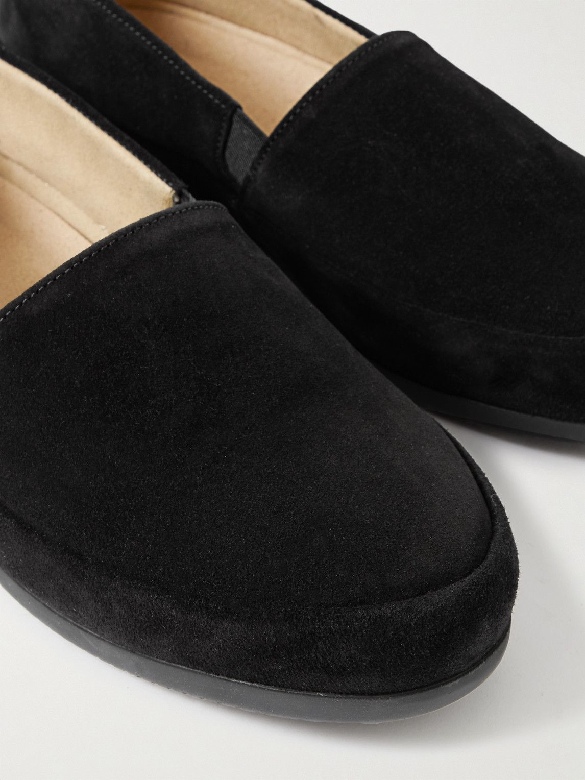 Mulo - Suede Loafers - Black Mulo