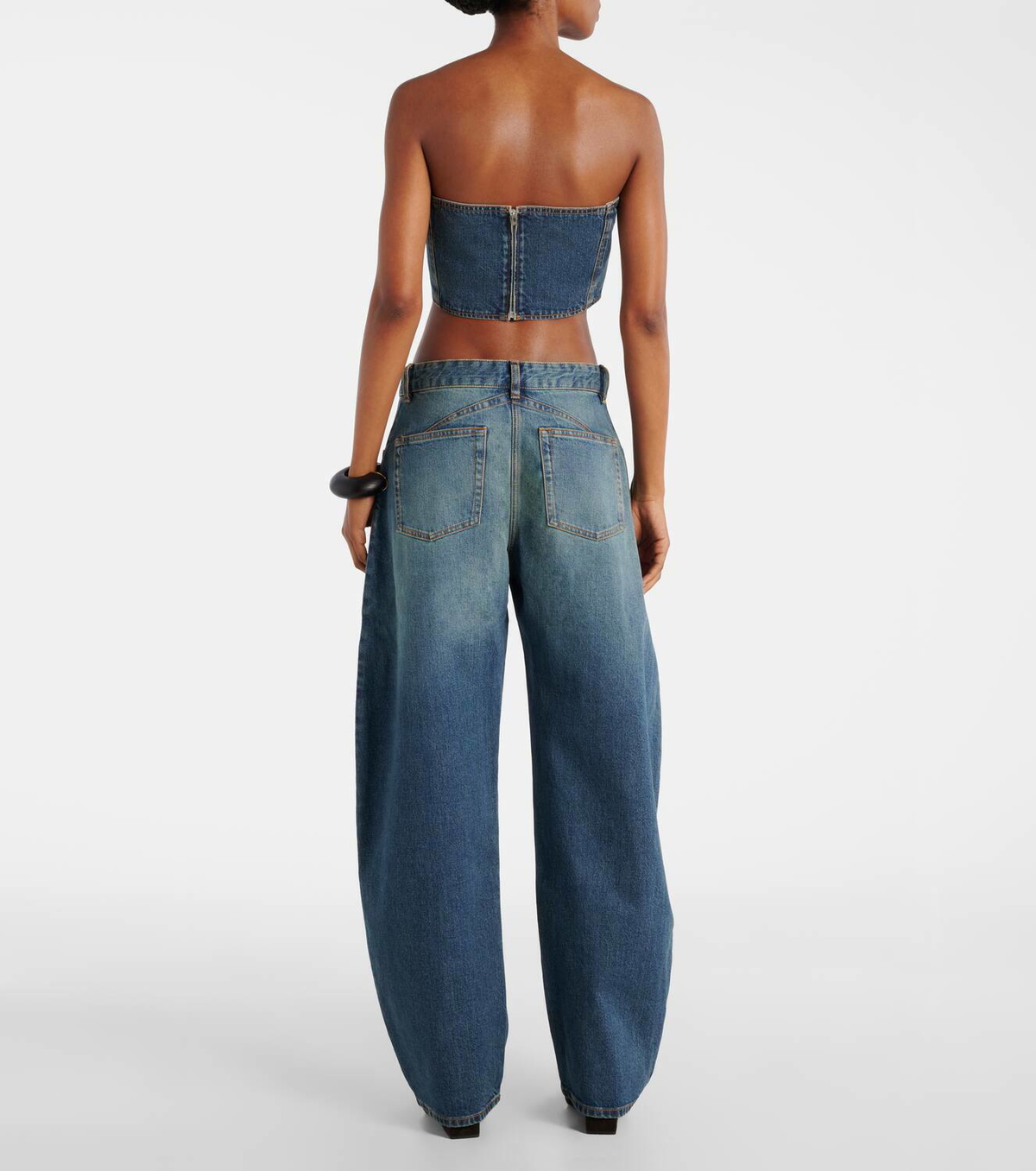 Alaïa High-rise barrel-leg jeans ALAÏA