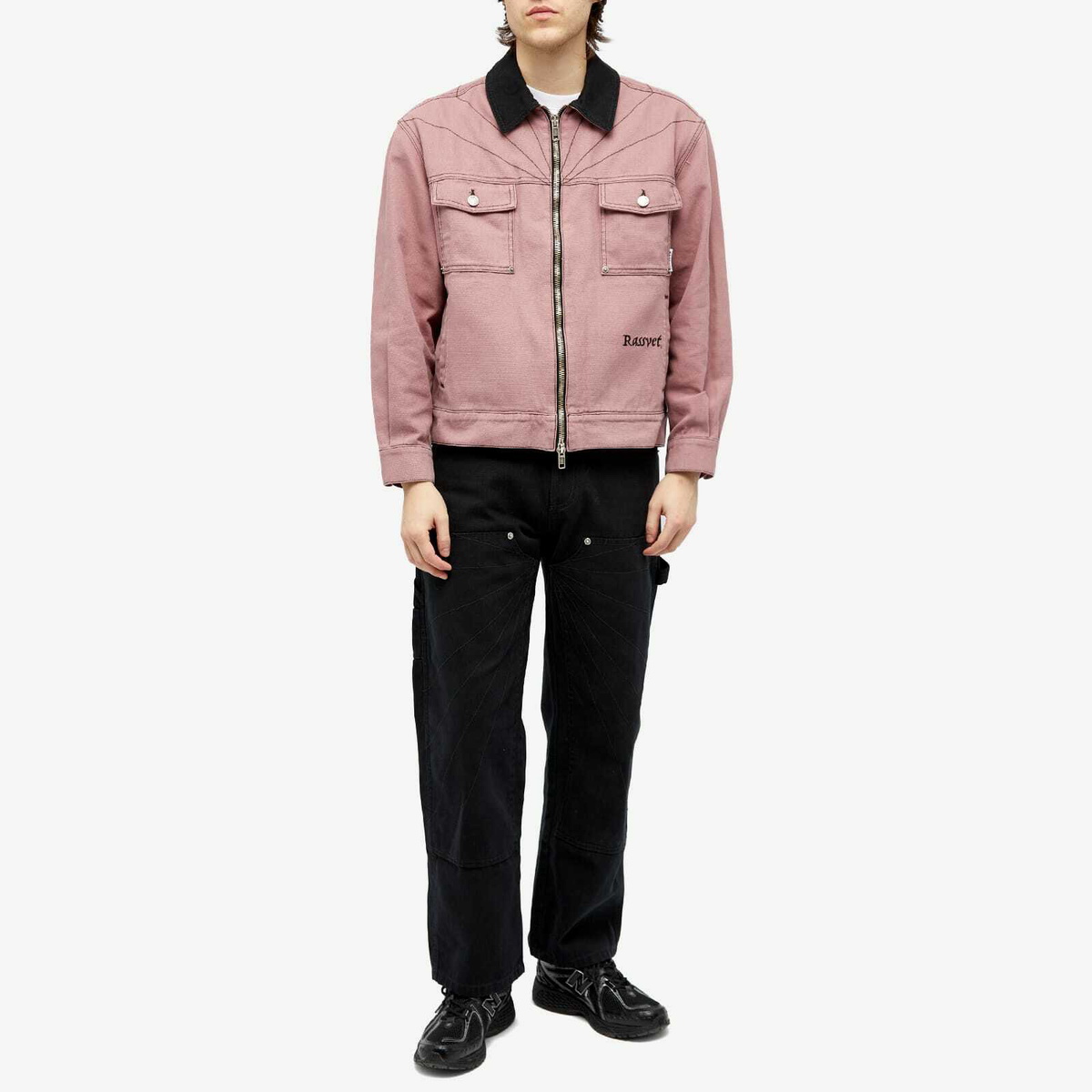 PACCBET Men's The New Light Canvas Jacket in Pink PACCBET