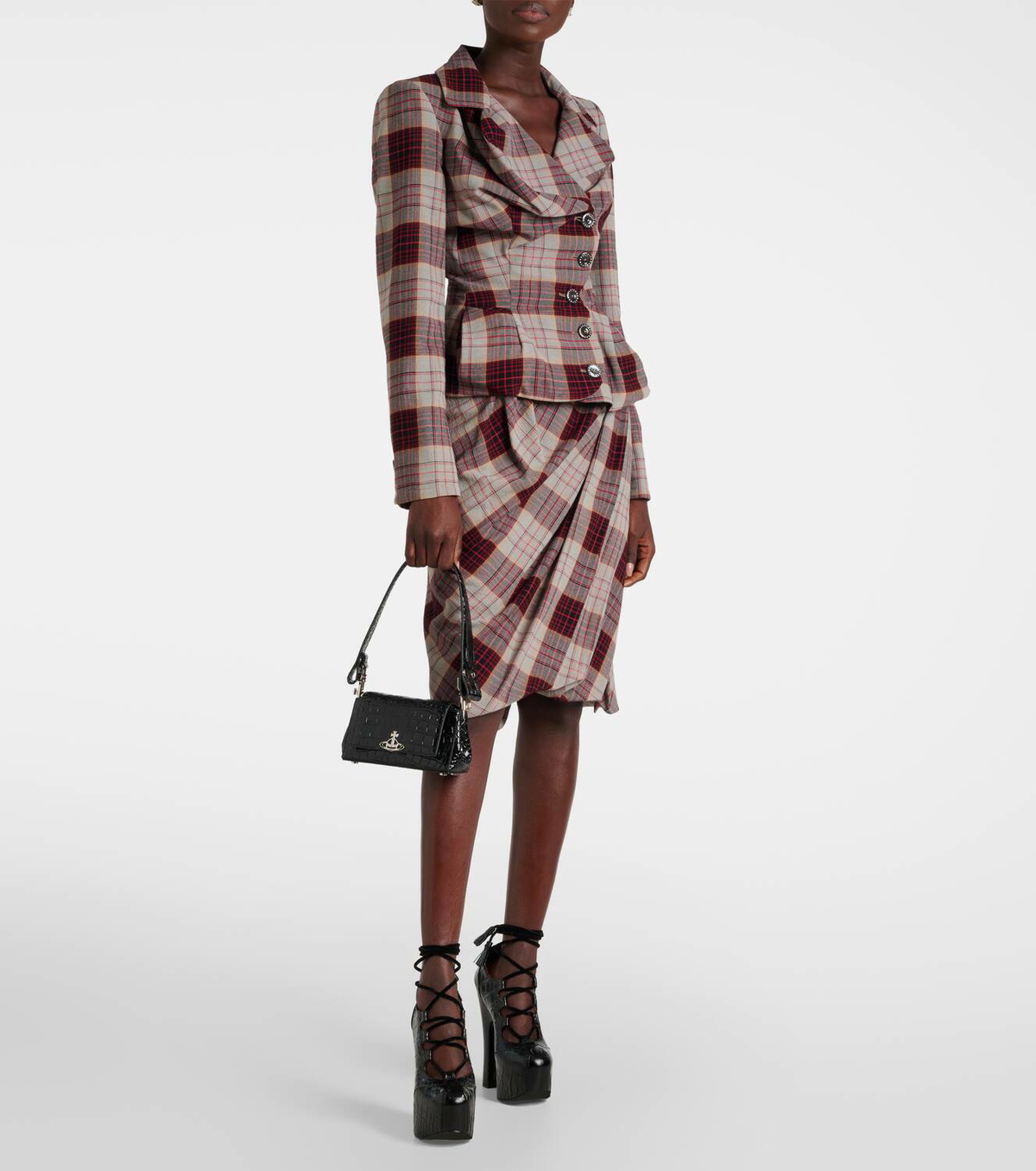 Vivienne Westwood Hazel Small croc-effect leather shoulder bag Vivienne Westwood